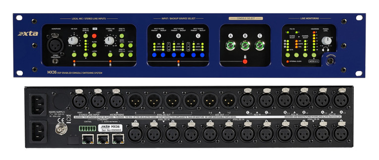 XTA Introduces MX36 Console Switching System with Analog, AES3 and ...