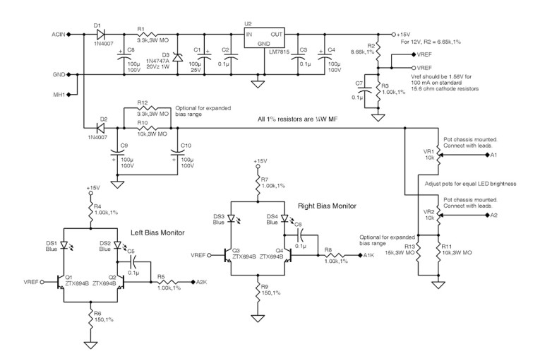 A Simple LED Bias Meter and Supply for the Dynaco ST70 and Other Tube ...
