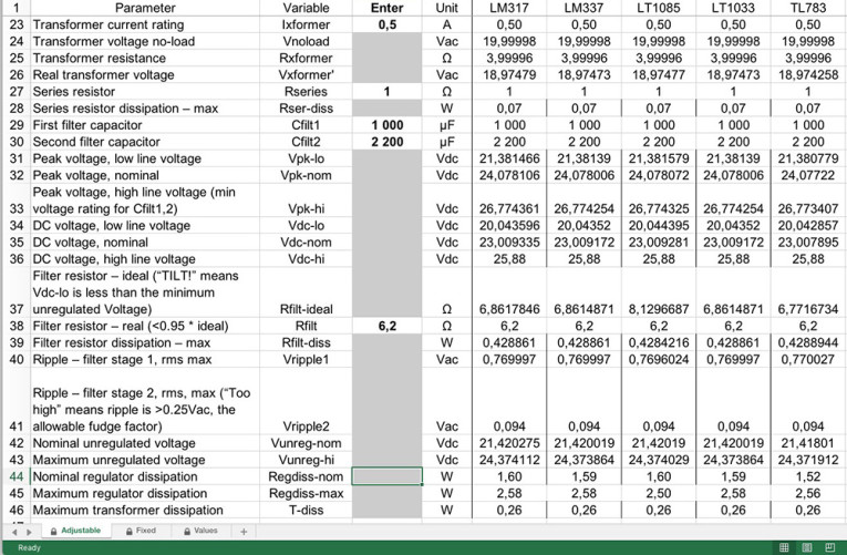 A Power Supply Spreadsheet | audioXpress