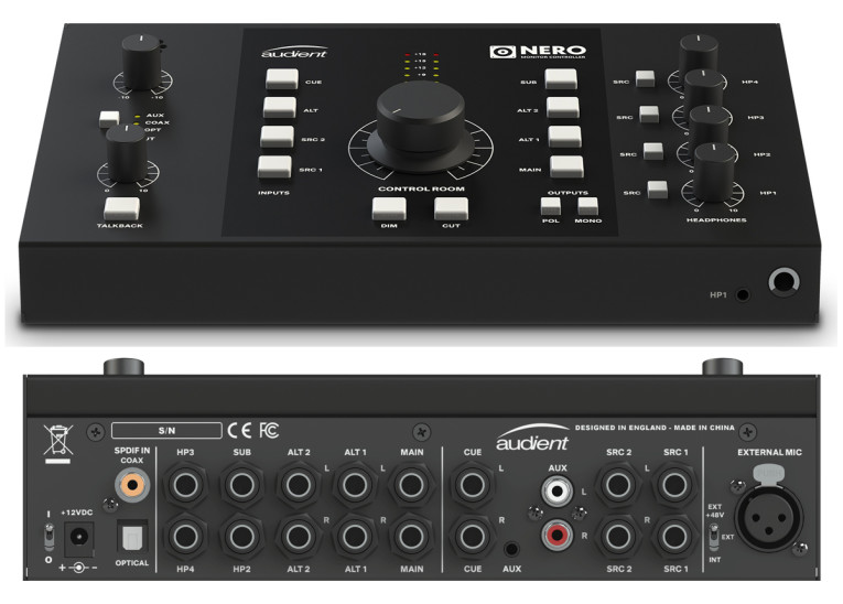 Audient Introduces Nero Desktop Monitor Controller | audioXpress