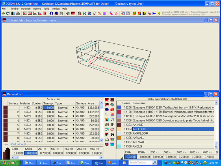 Predictive Acoustics and Acoustical Modeling Software: ODEON Room ...