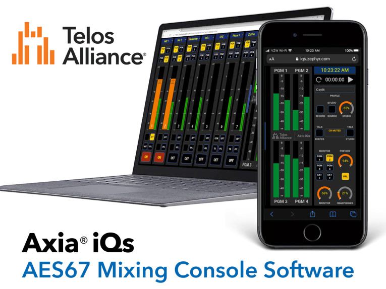 Telos Alliance Launches Axia iQs AES67 Mixing Console Software with ...