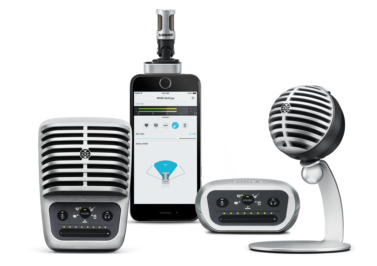 Shure Unveils New Motiv Digital Product Line and iOS Mobile Recording ...