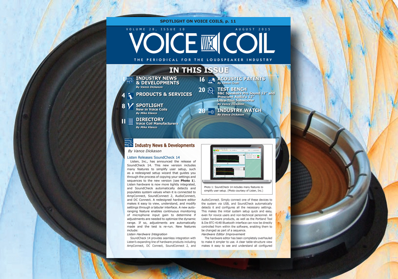 Voice Coil August 2015 is Now Ready for Download | audioXpress