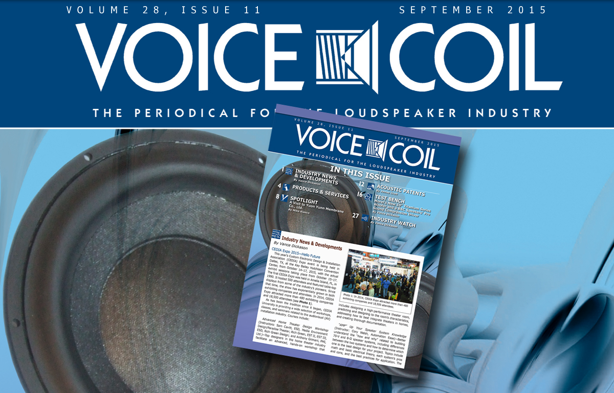 Voice Coil September 2015 Edition Is Ready for You! | audioXpress