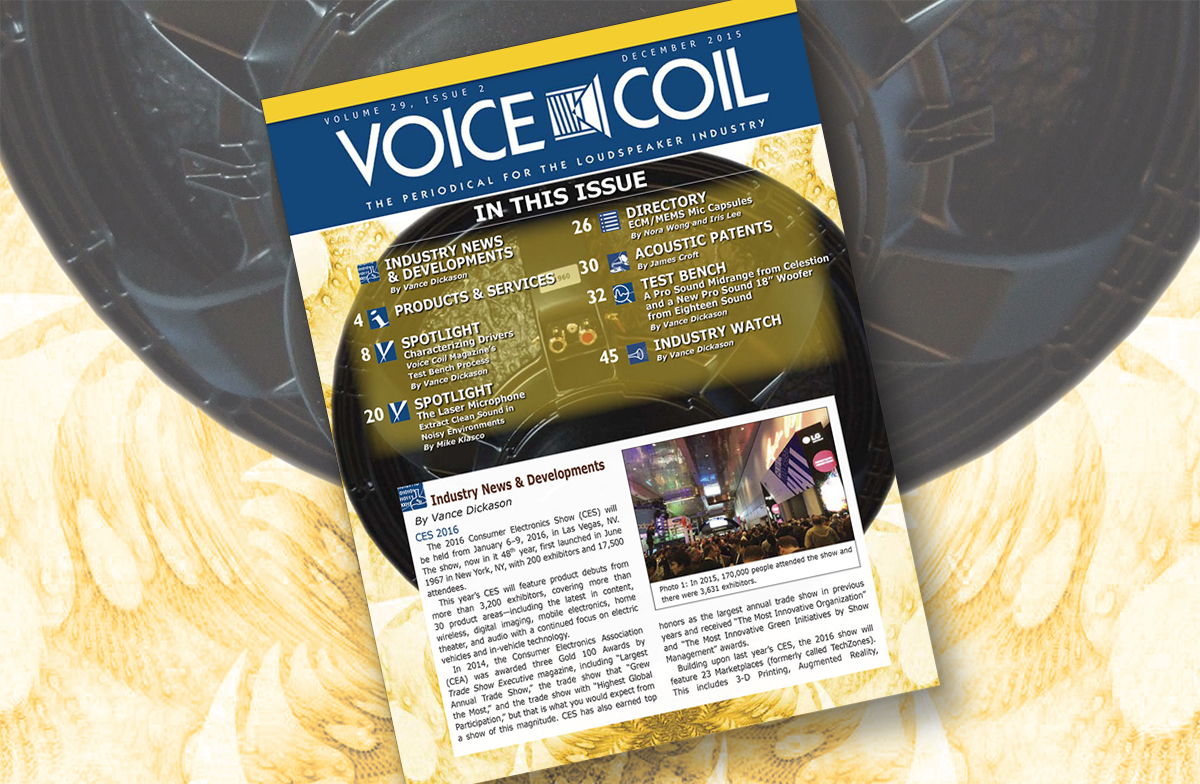 Get Ready and Better Informed. Get Voice Coil December 2015 | audioXpress