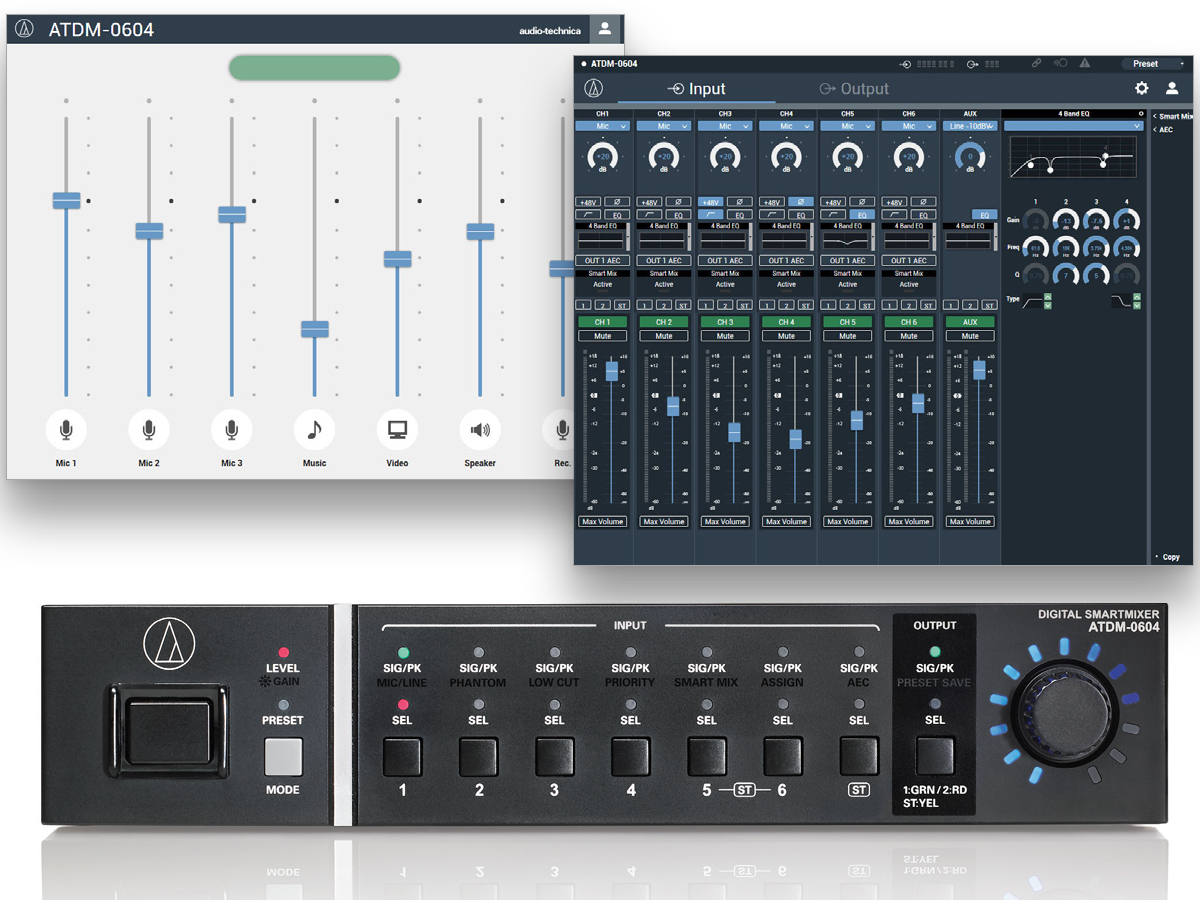 Audio-Technica Now Shipping ATDM-0604 Digital SmartMixer with Acoustic Echo Canceller and Web ...