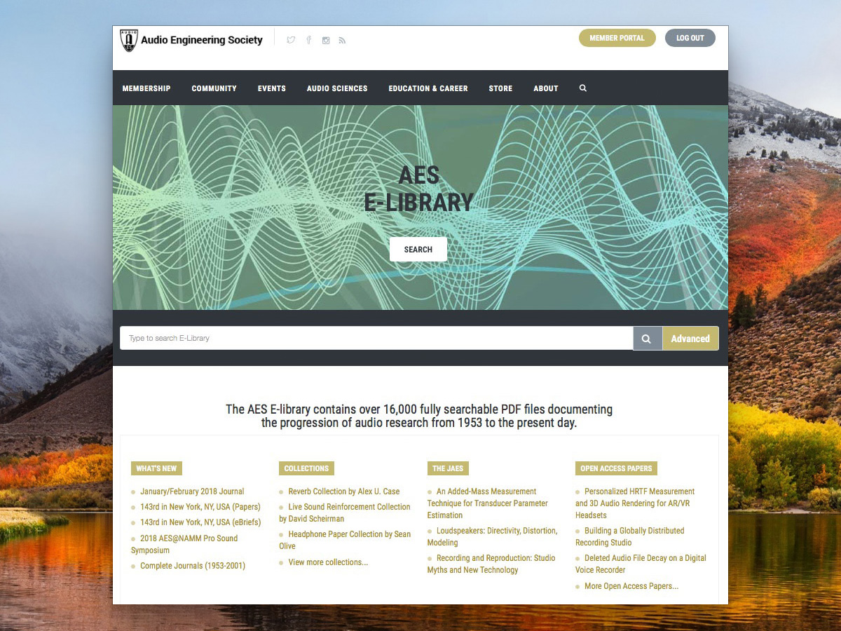 AES E-Library Subscriptions Benefit Institutions and Organizations ...