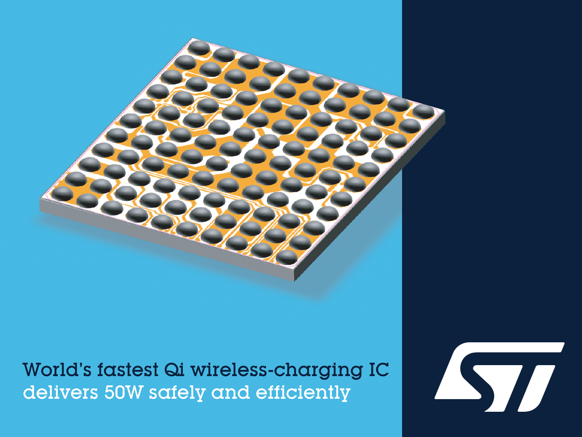 STMicroelectronics Unveils World’s Fastest 50W Qi Wireless Charging IC ...