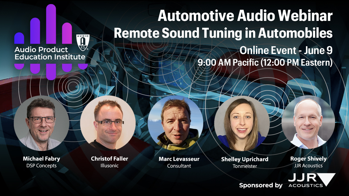 Audio Product Education Institute Promotes Webinar on Remote Sound ...