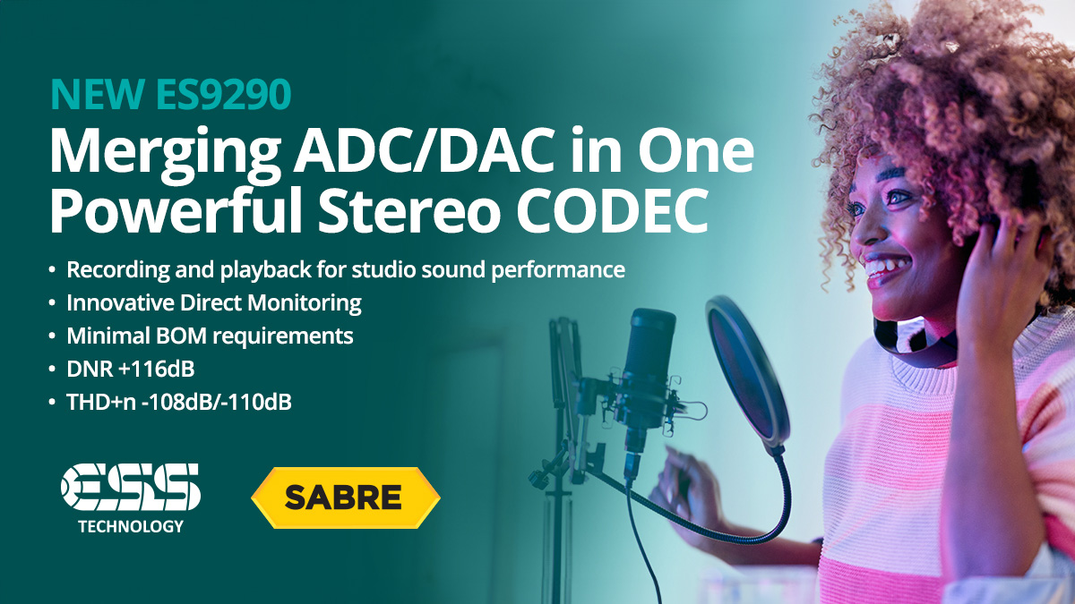 ESS Technology Introduces New Stereo High Performance CODEC | audioXpress