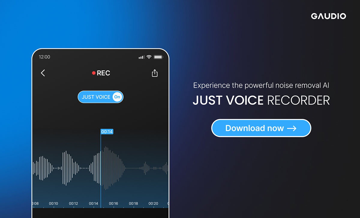 Gaudio Lab Launches "Just Voice Recorder" AI-Powered Recording App ...