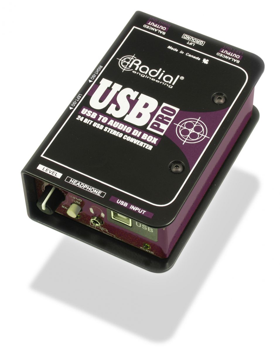 Radial Engineering USB-Pro High-Resolution Stereo Direct Box is ...