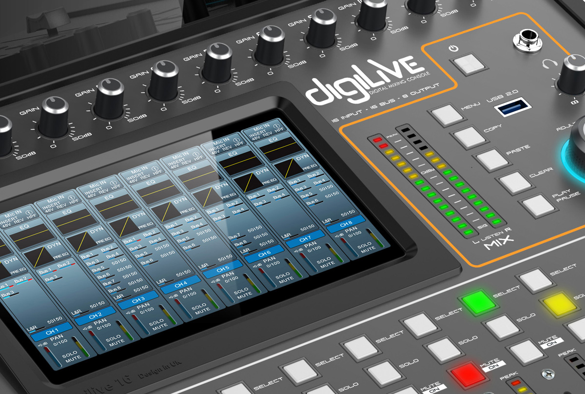 New Studiomaster digiLiVE Hybrid Touch-Screen/Tablet Mixer | audioXpress