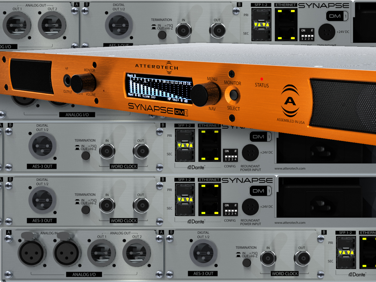 Attero Tech Introduces Synapse DM1 Dante Network Audio Monitoring ...
