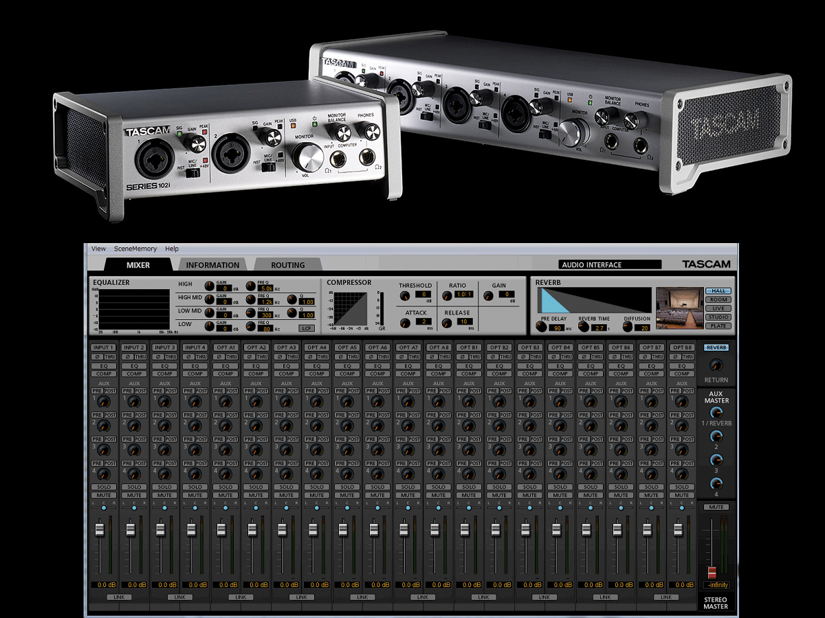 Tascam Unveils New Series USB Audio/MIDI Interfaces with Built-in DSP ...