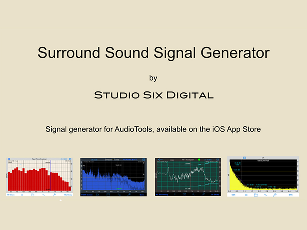Studio Six Digital Introduces Updated Surround Signal Generator with ...