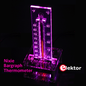 IN-9 Nixie Bargraph Thermometer with colour-lighted scale | Elektor ...