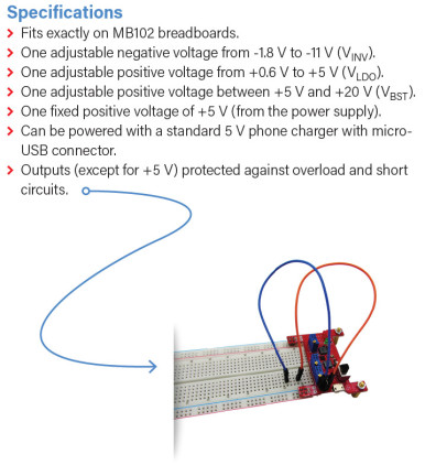 Versatile Power Supply for Breadboards | Elektor Magazine