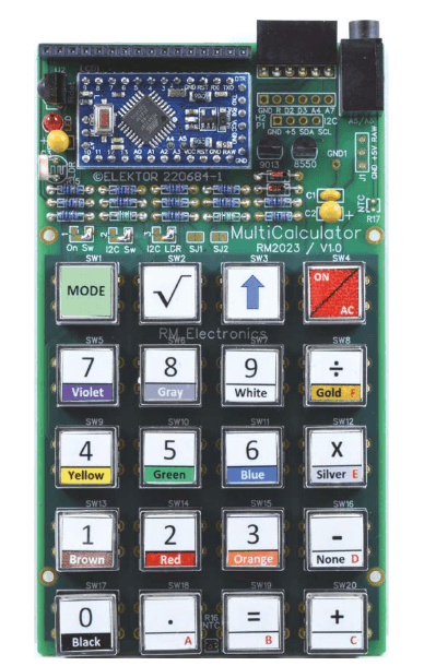 Elektor MultiCalculator Kit: ein Arduino-basierter Taschenrechner mit 22 Funktionen | Elektor ...