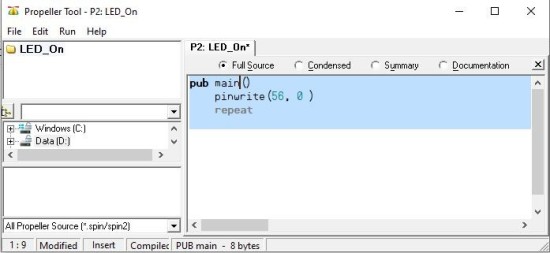 Hands On the Parallax Propeller 2 (Part 2): Using Spin2 to Drive an LED | Elektor Magazine