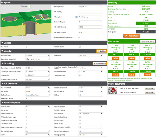 The Eurocircuits PCB Configurator | Elektor Magazine