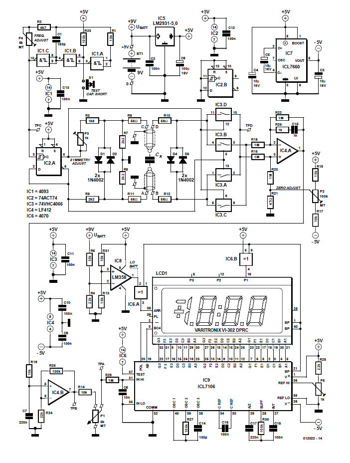 Circuit: DIY-in-circuit-condensatortester | Elektor Magazine