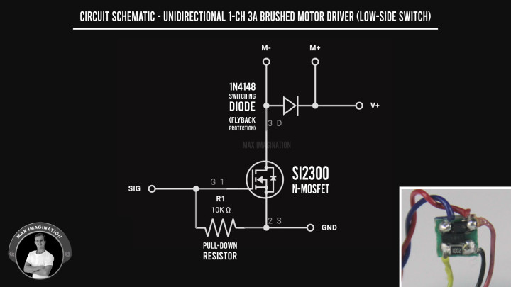 Guide to making TINY Brushed Motor Drivers with MOSFETs for RC Projects ...