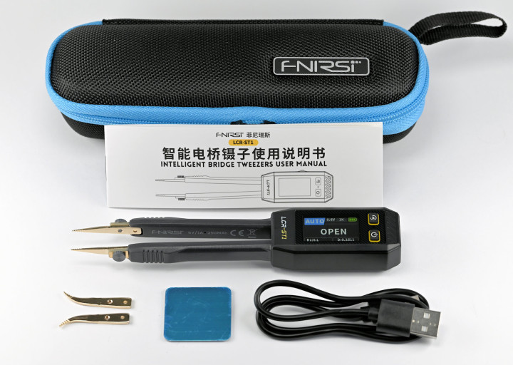 Fnirsi LCR-ST1 smart LCR SMD tweezers (review) | Elektor Magazine
