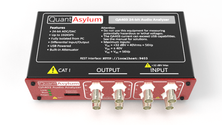 QuantAsylum QA403 affordable semi-professional audio analyzer, a review | Elektor Magazine