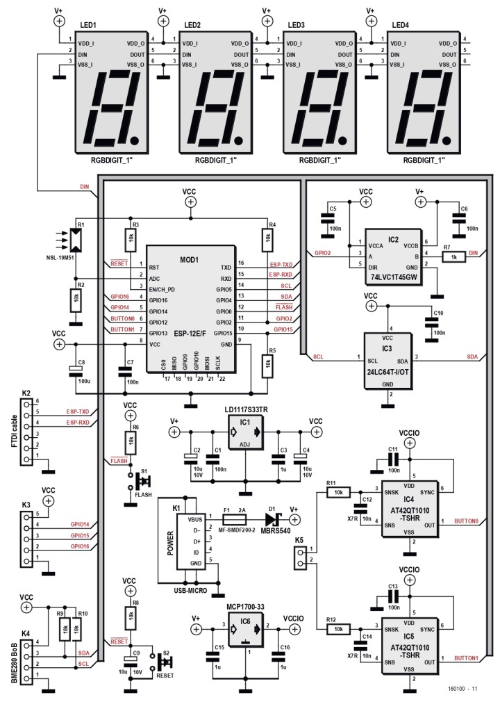 Free Article of the Week! RGB Digit Clock | Elektor Magazine