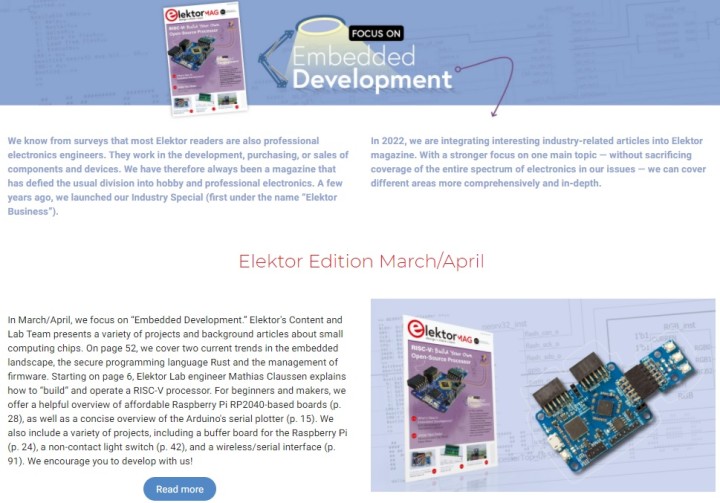 A Focus on Embedded Development in March and April 2022 | Elektor Magazine