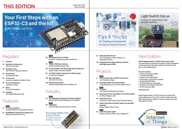 Elektor May/June 2022: The IoT and More | Elektor Magazine