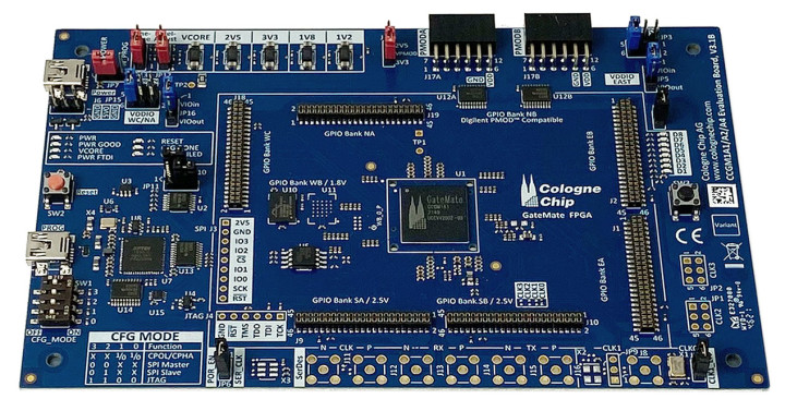 GateMate FPGA Evaluation Board | Elektor Magazine