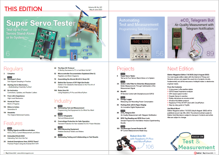 Elektor May/June 2023: Test & Measurement | Elektor Magazine