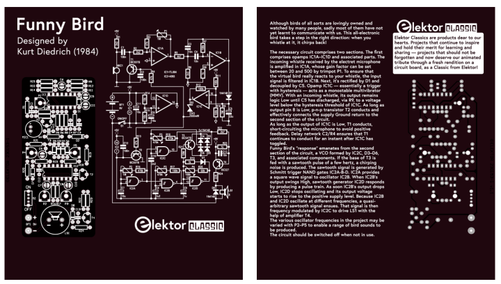 Funny Bird: A Chirping Elektor Classic Circuit | Elektor Magazine