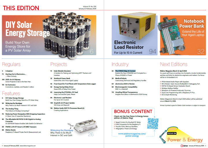 Elektor January/February 2025: Power & Energy | Elektor Magazine