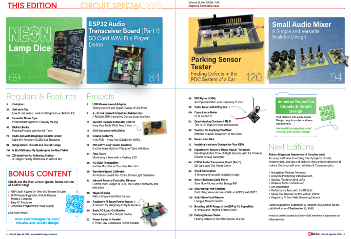 Elektor Circuit Special 2025: Now Available! | Elektor Magazine