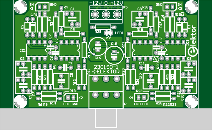 2nd Order Adjustable Treble Boost [230190] | Elektor Magazine