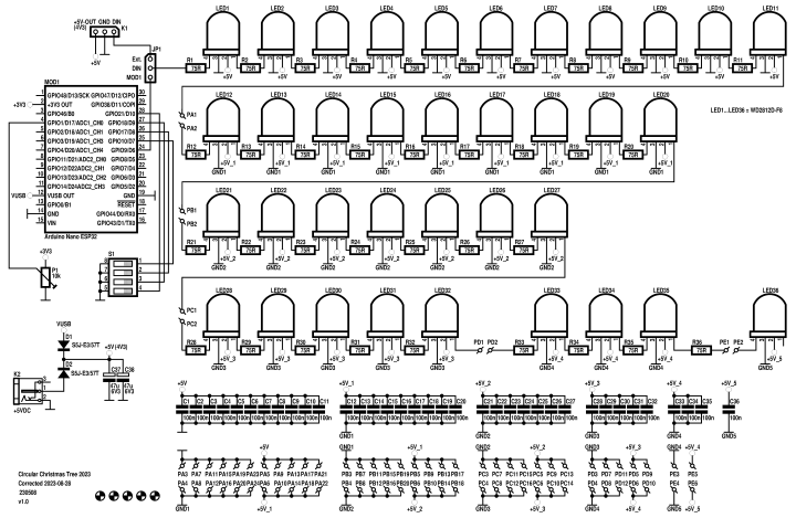Circular Christmas Tree 2023 [230508] | Elektor Magazine