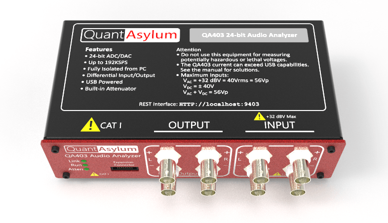 QuantAsylum QA403 affordable semi-professional audio analyzer, a review | Elektor Magazine