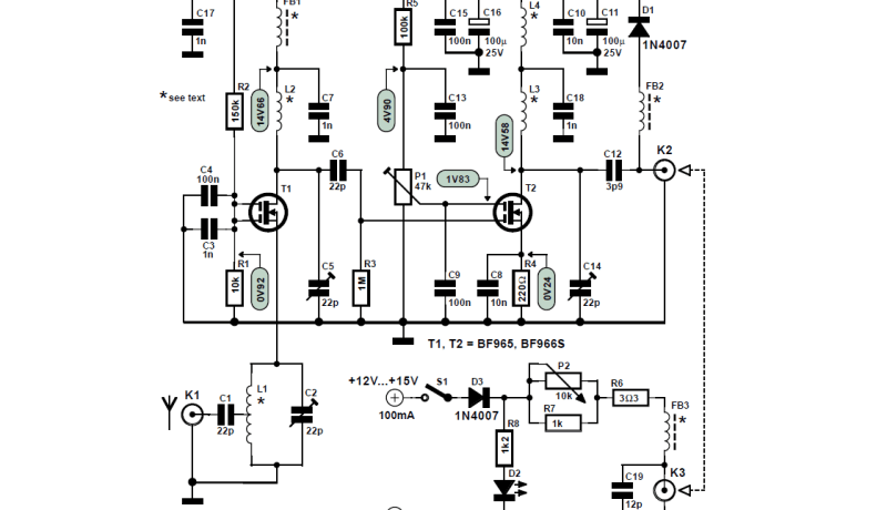 Circuit: VHF FM Antenna Booster | Elektor Magazine