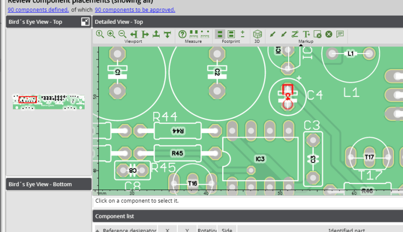 PCB Assembly Visualizer checkt Platine, Stückliste & Bestückungsplan ...
