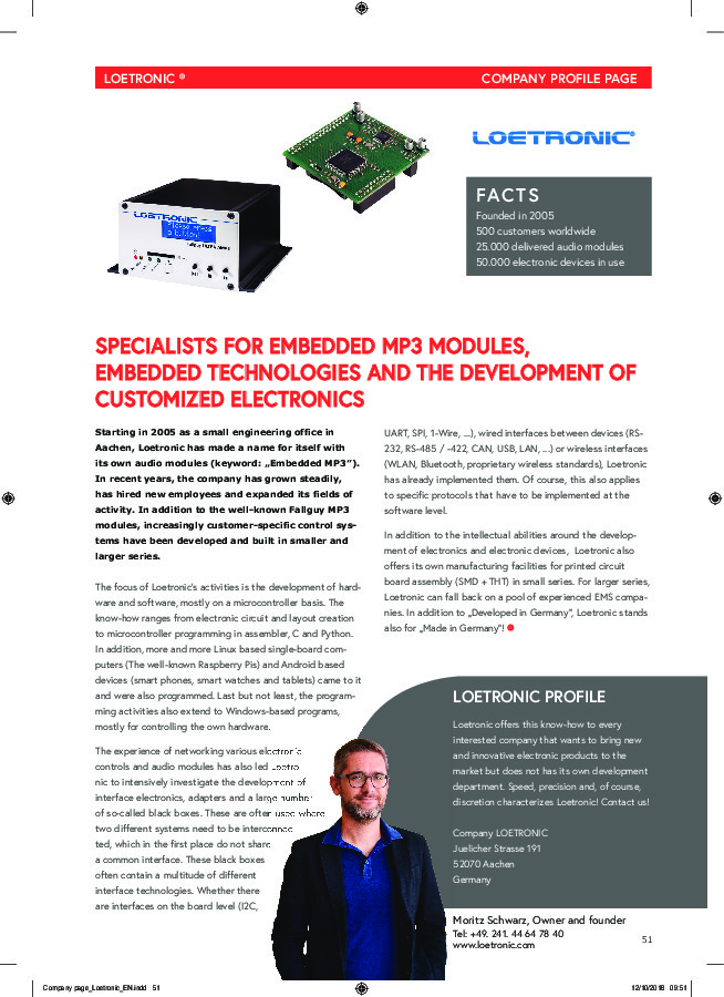 Specialists for Embedded MP3 Modules, Embedded Technologies, and the ...