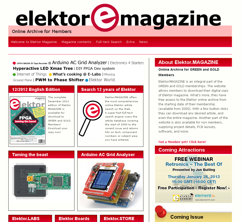 New Elektor magazine website now online | Elektor Magazine