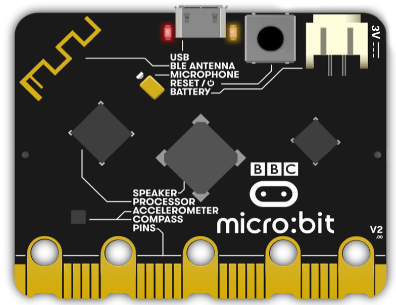 New Bbc Microbit V2 With Built In Speaker Microphone And Touch Sensor Elektor Magazine 