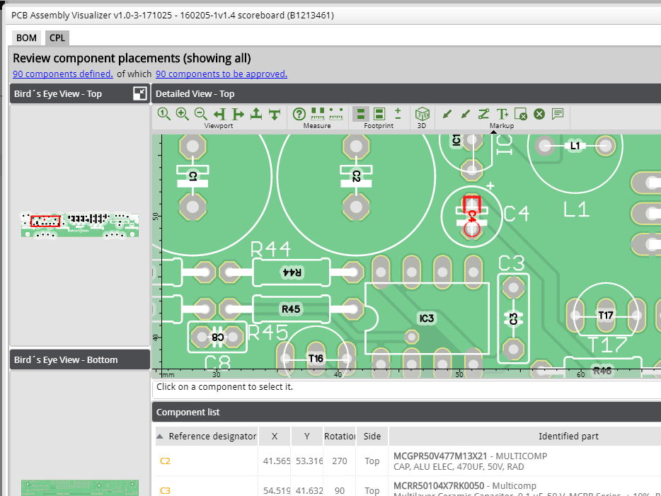 PCB Assembly Visualizer checks PCB, BOM & CPL | Elektor Magazine