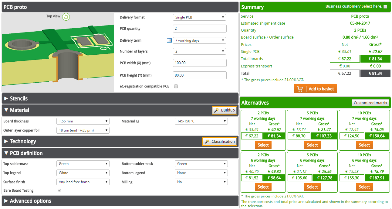 The Eurocircuits PCB Configurator | Elektor Magazine