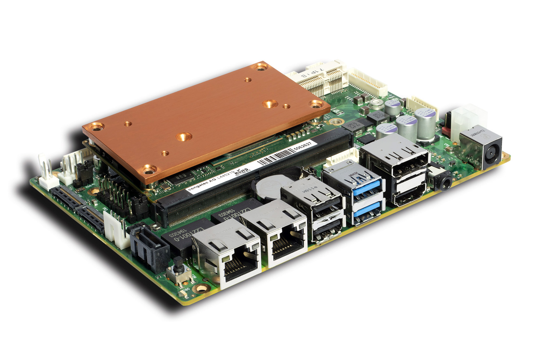 Size-optimized congatec SMARC 2.1 carrier board makes Intel Atom processor based 3.5-inch SBCs ...