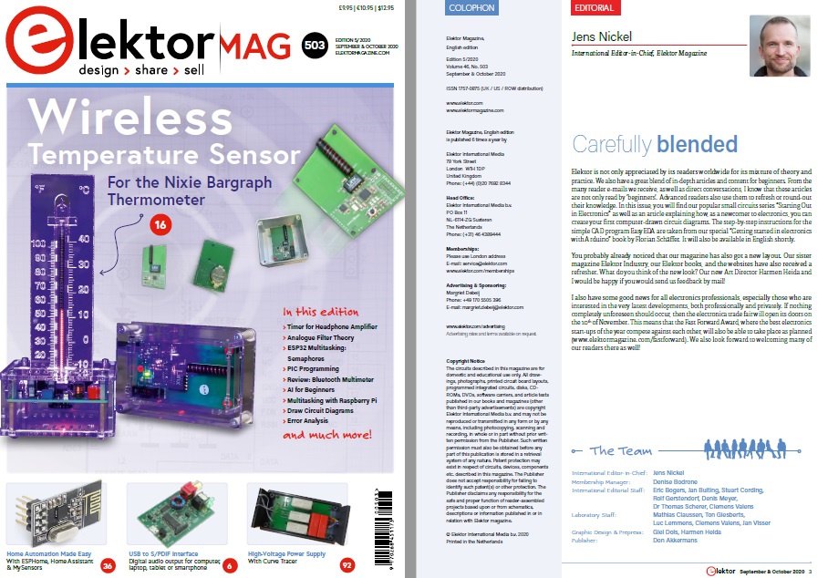 Elektor September/October 2020 Is Now Available | Elektor Magazine